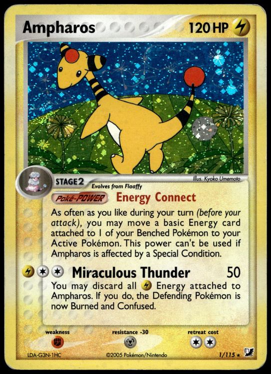 Ampharos 1/115 Holo (Bleed) Pokémon EX Unseen Forces ab 1.- (Neu ...