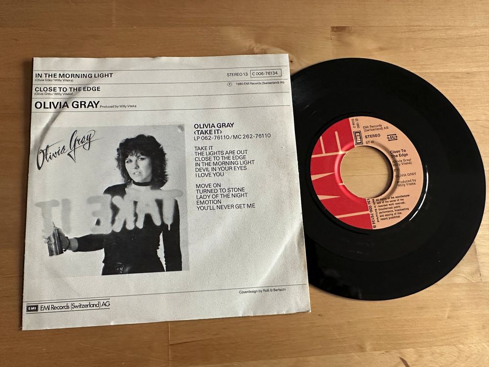 OLIVA GRAY tolle In the morning light Single SWISS 80's Kult (Gebraucht ...