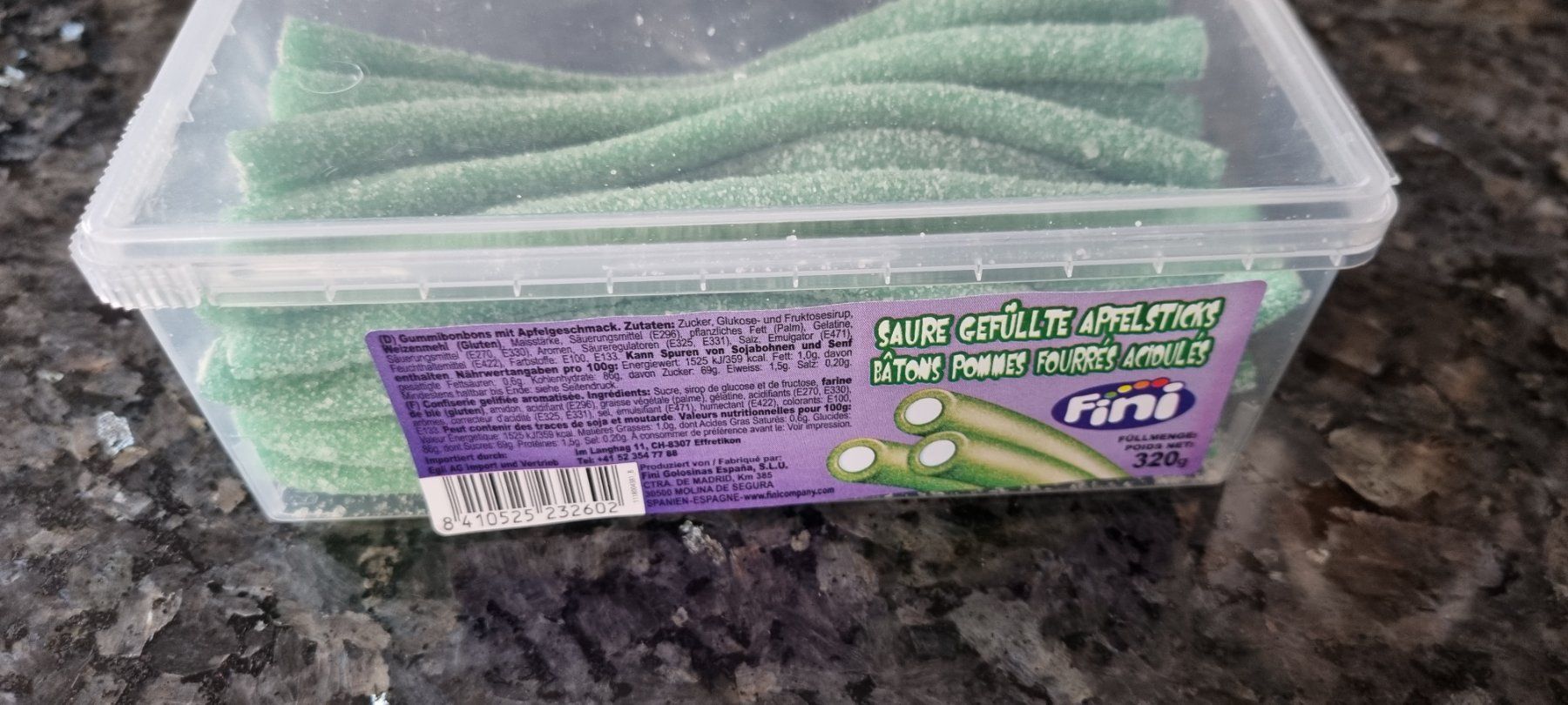 Fini Saure Apfel Sticks, 320g, ungeöffnet, top Zustand🍏 (Neu (gemäss ...