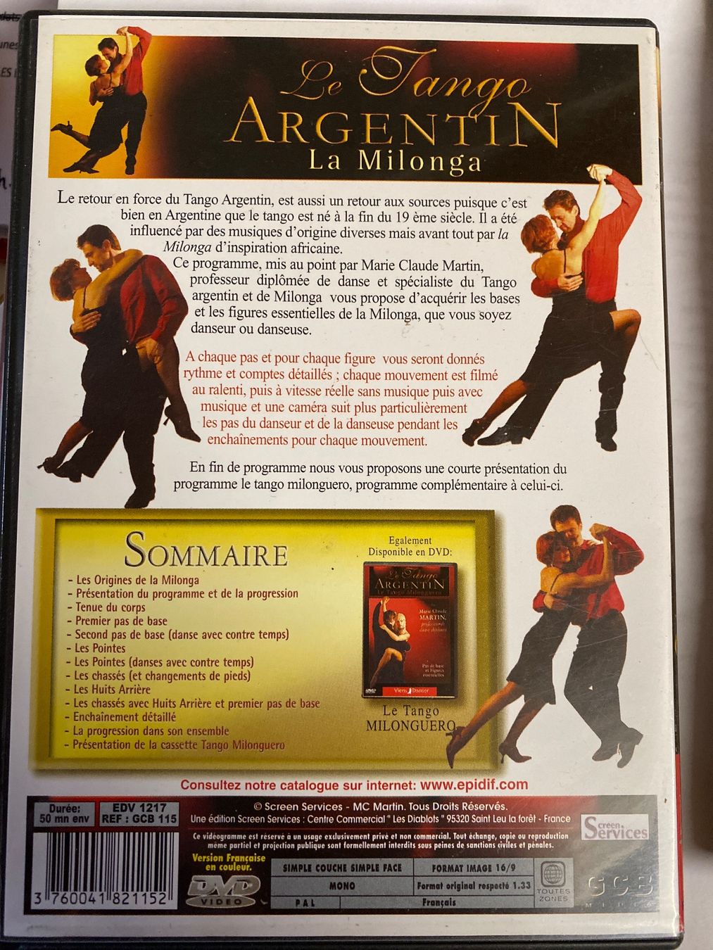 DVD Le Tango Argentin - La Milonga - Cours de danse état ... (D ...