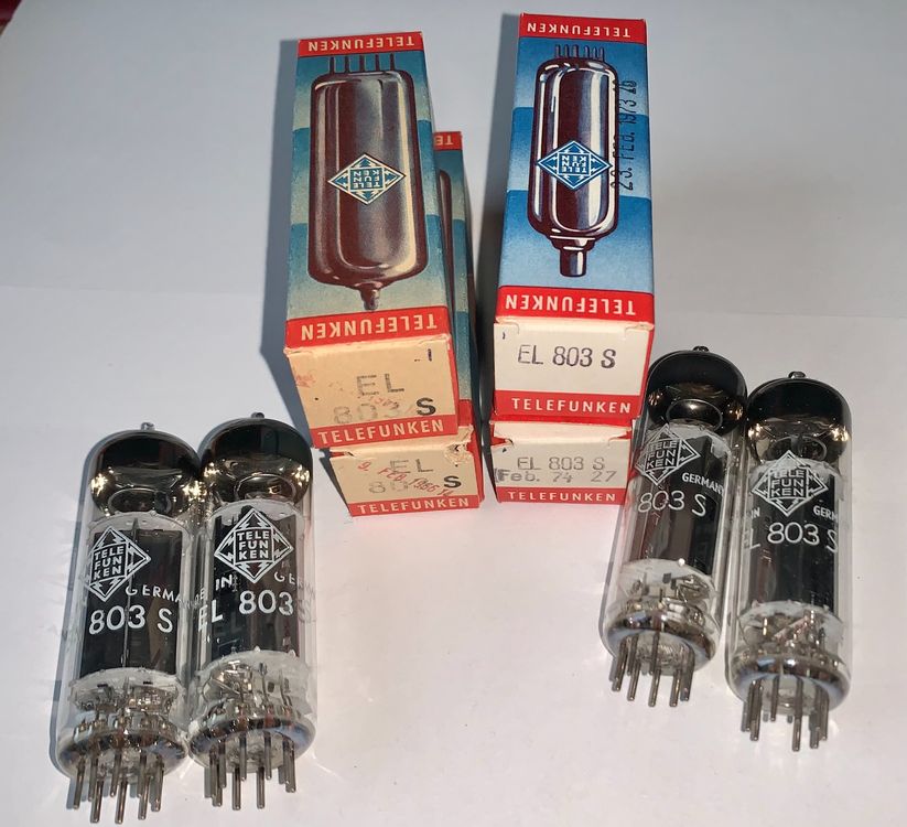 4 Röhren / Radioröhren EL803S (Endstufe), NOS, Telefunken (Neu (gemäss ...