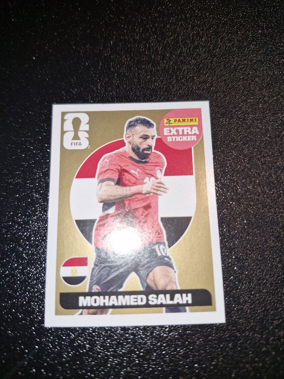 Panini FIFA 2026 Sticker: Mohamed Salah Extra Sticker - Gold (Neu ...