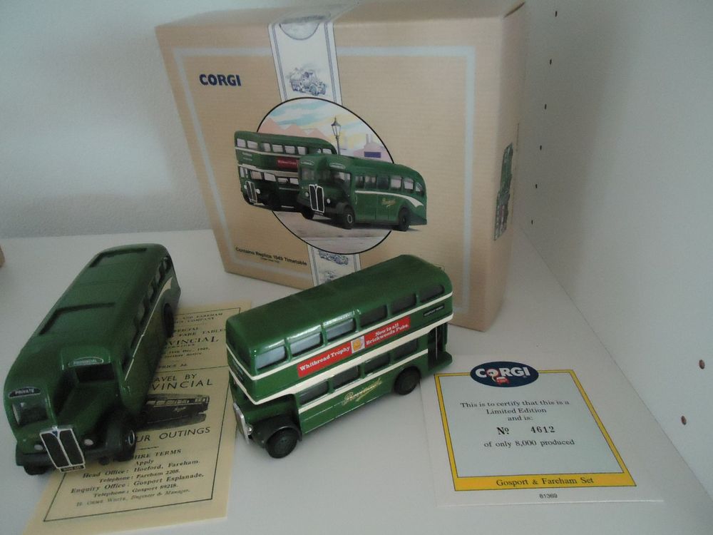 CORGI "The Provincial Set" AEC REGAL & AEC BUS - Grün (Gebraucht) in ...