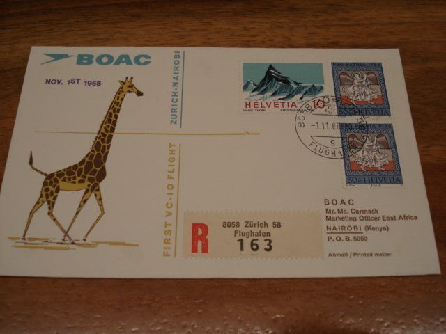 Brief Erstflug 1967, Boac, Zürich-Nairobi, Kenya | Kaufen auf Ricardo