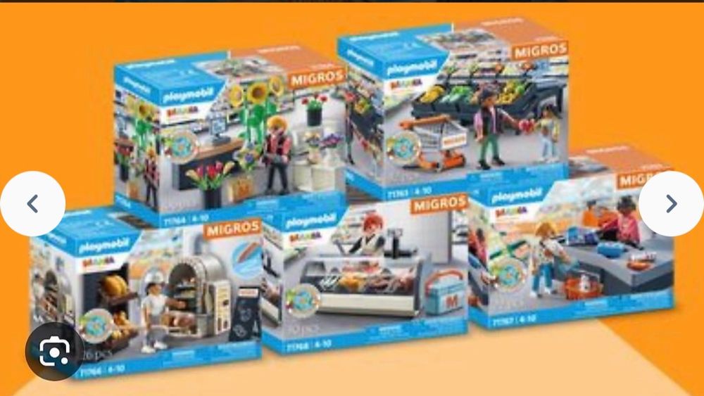 Migros Mania Playmobil. Alle 5 kleinen Sets. (Neu und originalverpackt ...