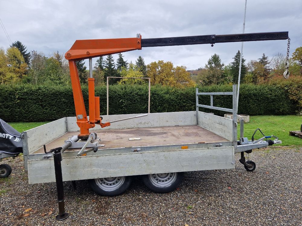 ANHANGER 2700KG mit Kran HIAB | Acheter sur Ricardo