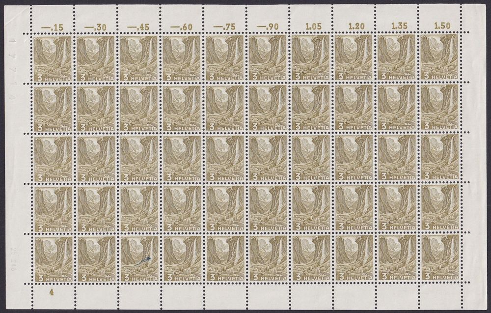 1936, Nr.201y kompletter 50er-Bogen ** SBK: 50.- (Gebraucht) in Sursee ...