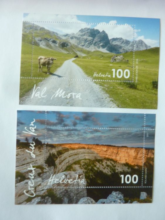 BRIEFMARKEN NATUR VAL MOTTA /CREUX DU VAN (Neu (gemäss Beschreibung ...