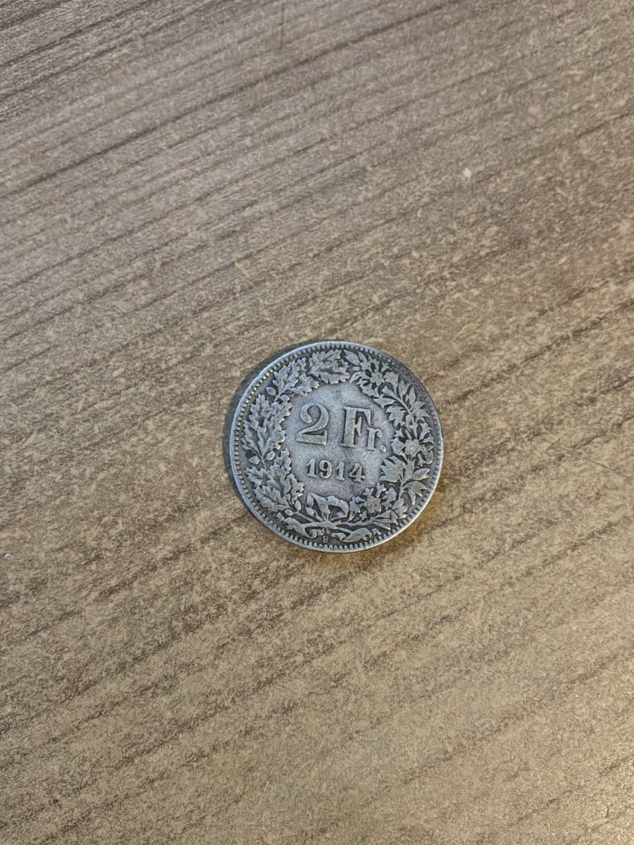 2 Franken Silber Münze Schweiz 1914 sehr selten (Gebraucht) in Locarno ...