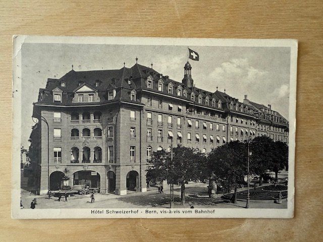 Antike Postkarte, Bern, Hotel Schweizerhof, 1932 (Gebraucht) in Basel für CHF 20 – mit Lieferung ...
