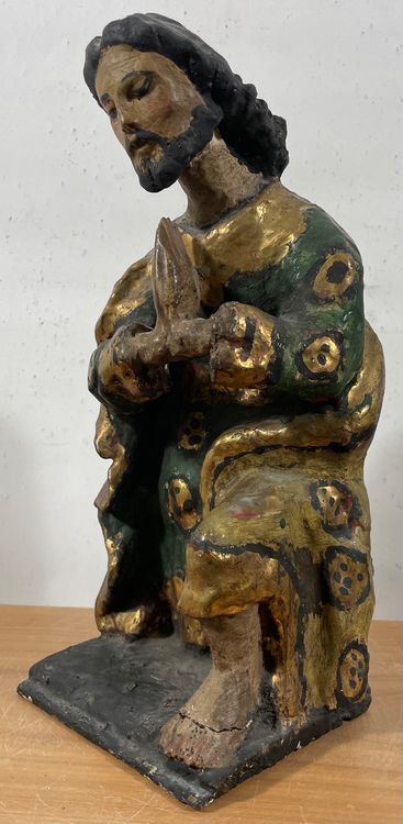 Antike Heilige Barock geschnitzte Holz Skulptur | Kaufen auf Ricardo