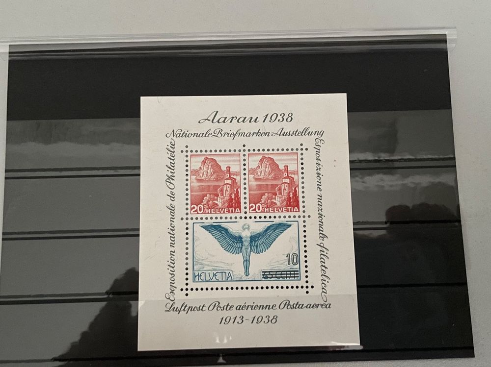 Block Aarau 1938 postfrisch** auf Steckkarte (Neu (gemäss Beschreibung)) in Bassersdorf für CHF ...
