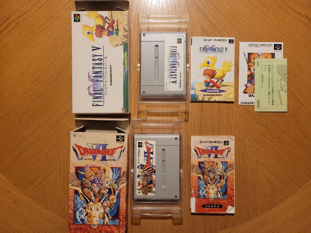 Super Famicom Konsole SNES + FF5 + DQ6 + Mario Kart in OVP (Gebraucht ...