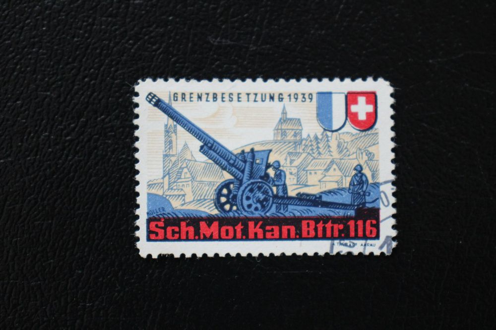 Sch. Mot. Kan. Bttr. 116 GRENZBESETZUNG 1939 / gestempelt (Gebraucht) in Wiedlisbach für CHF 1 ...