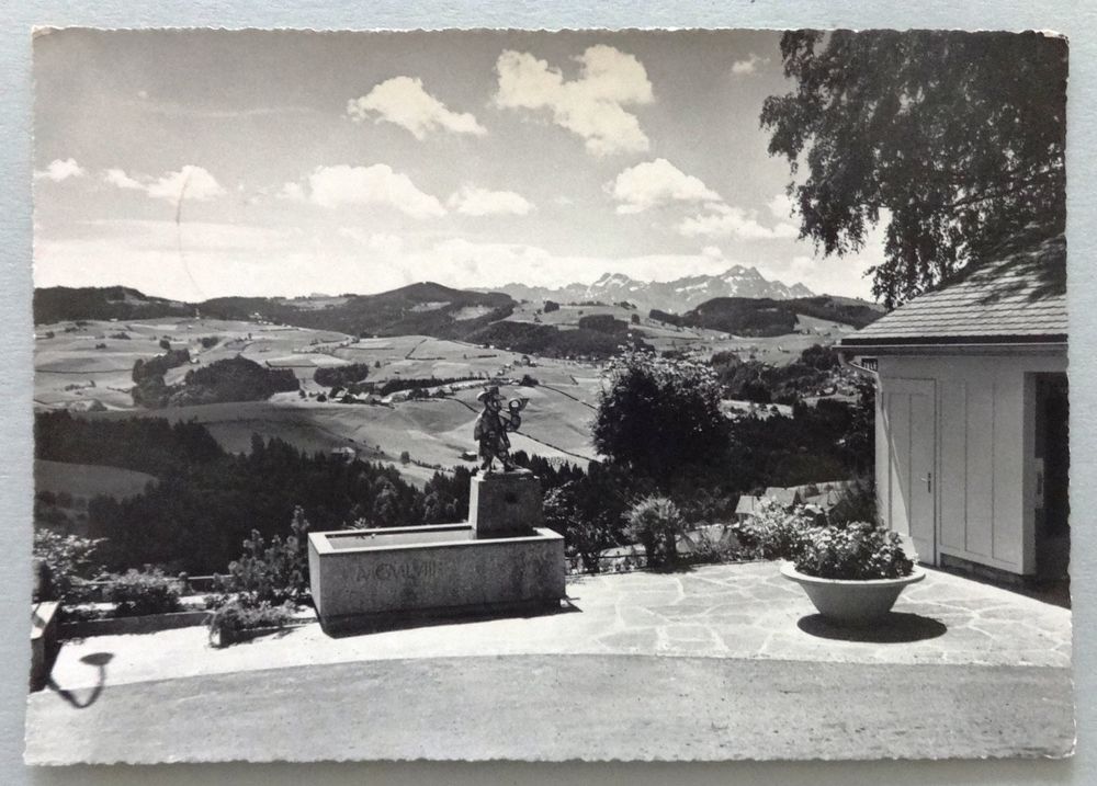 Dorfbrunnen Rehetobel AR mit Säntis | Kaufen auf Ricardo