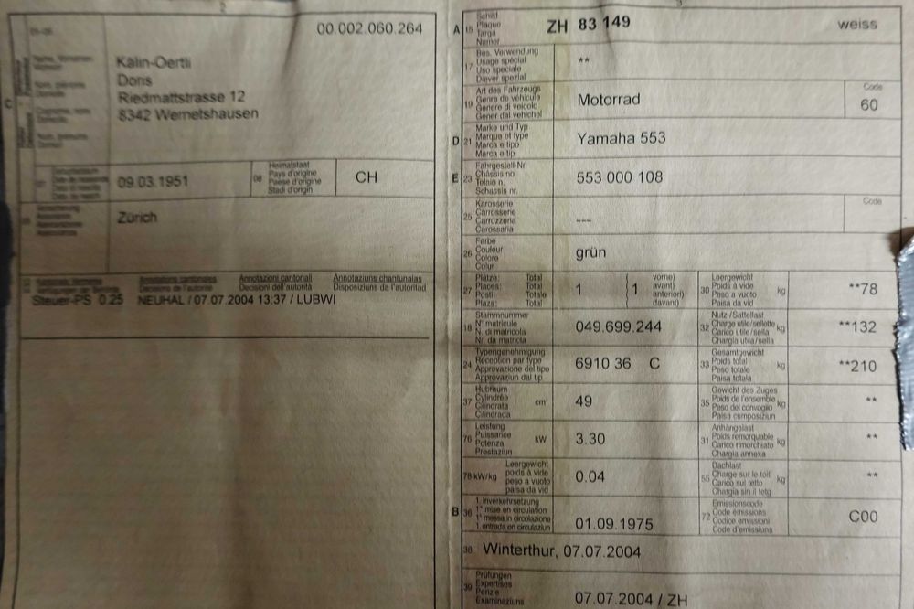 Yamaha MR 50, Veteran | Kaufen auf Ricardo