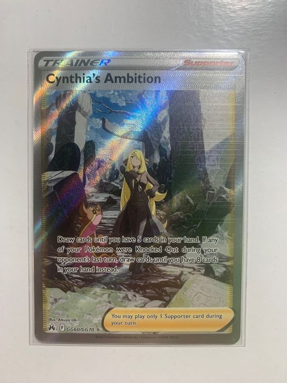 Cynthia's Ambition Full Art Trainer Karte Pokémon Schwert... (Gebraucht ...