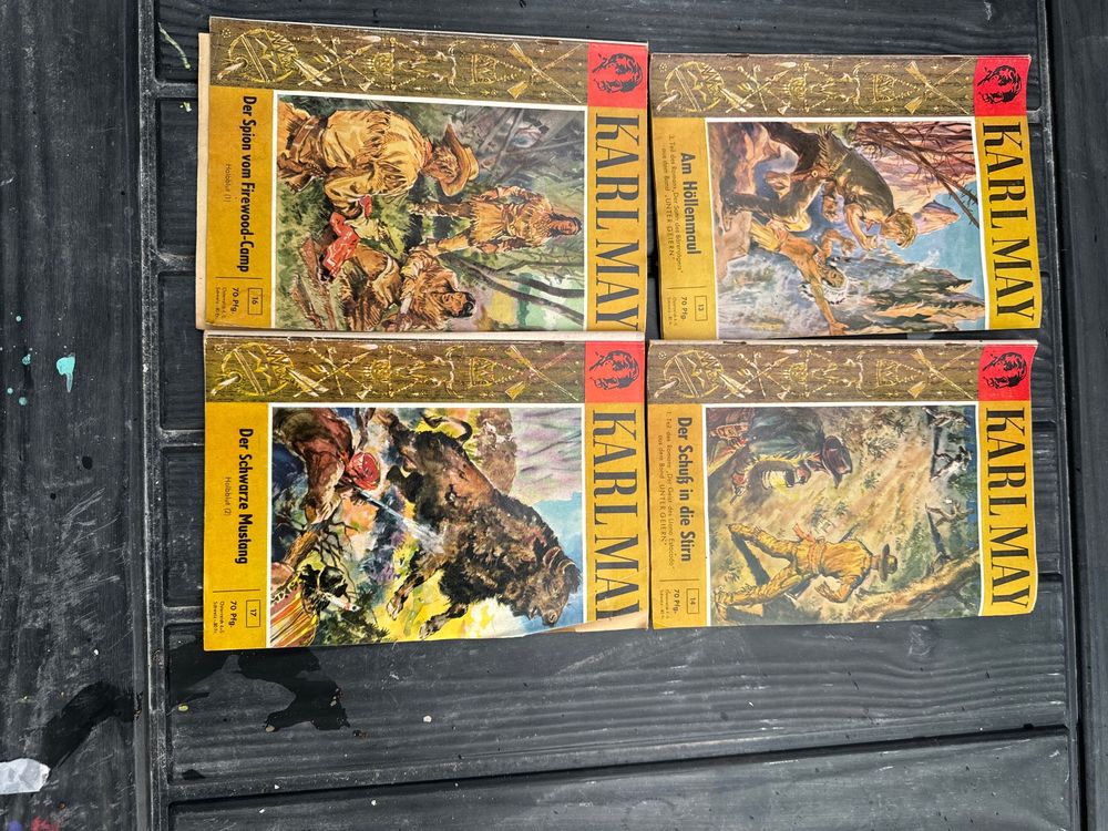 4 antike Karl may Western Romane nr 13,14,16 und 17 (Gebraucht) in ...