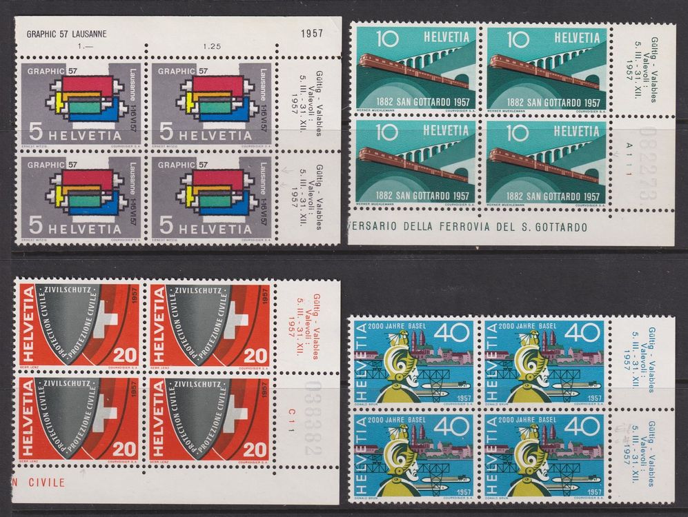 1957 Nr. 328-331 postfrisch ** | Kaufen auf Ricardo