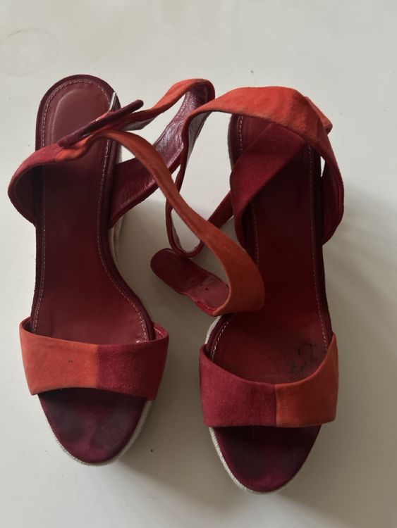 Sandales compensées rouges Sergio Rossi 37,5 (D'occasion) à Neuchâtel ...