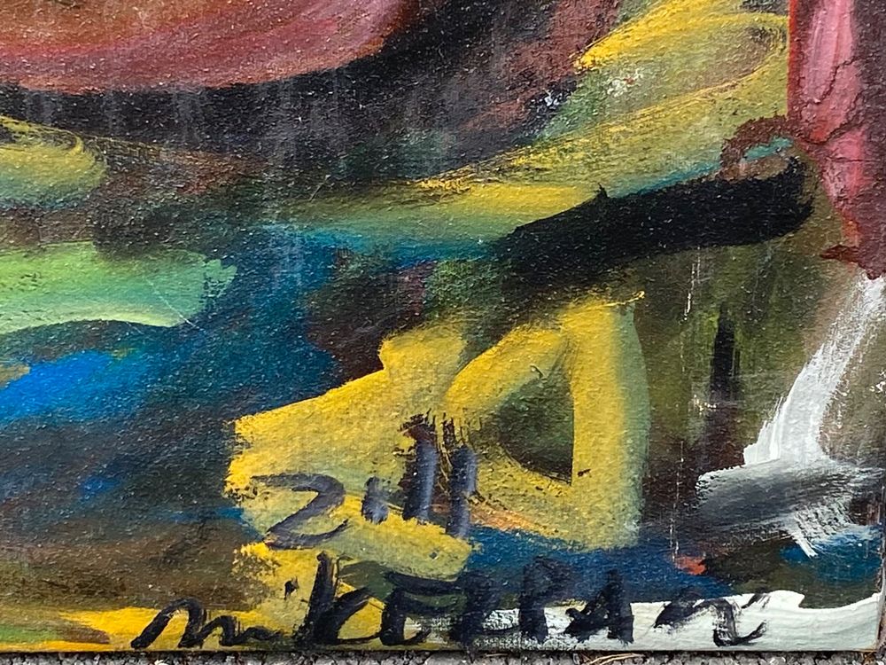 Abstrakte Act Gemälde unleserliches signiert (Gebraucht) in Root für CHF 17 – mit Lieferung auf ...