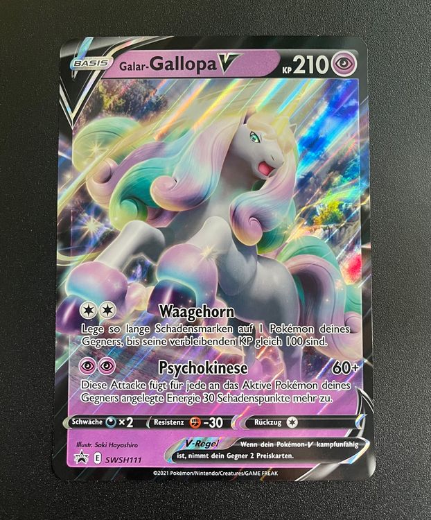 Pokémon Galar-Gallopa V Promo SWSH111 Jumbokarte | Kaufen auf Ricardo