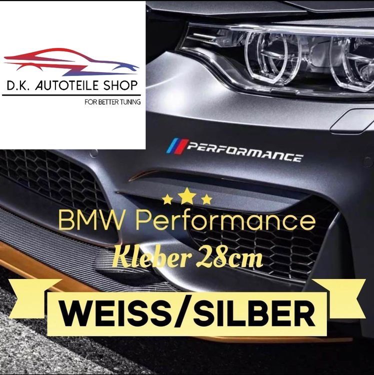 BMW M Performance Kleber 28 cm in weiss/silber 2er Set | Kaufen auf Ricardo