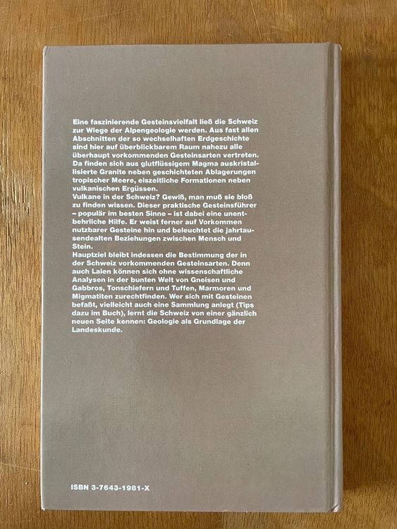 Gesteine bestimmen und verstehen. Führer durch die Schweiz (Gebraucht) in Zürich für CHF 15 ...