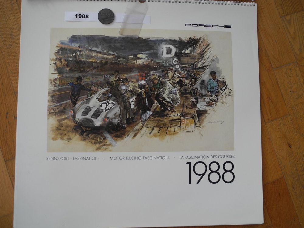 Porsche Jahreskalender 1988 mit Münze (Neu (gemäss Beschreibung)) in ...