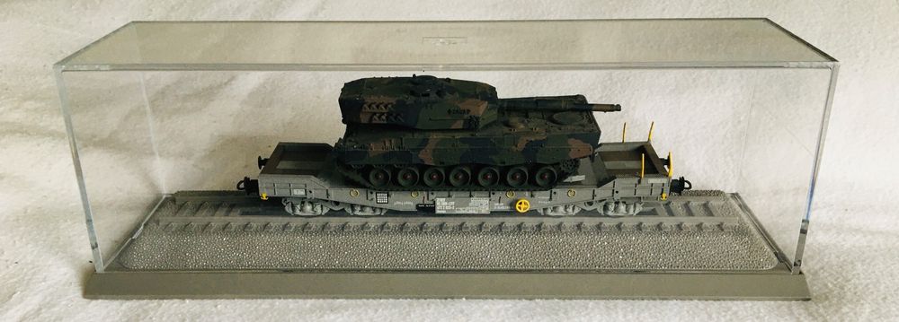 SBB Panzertransportwagen mit Leopard Panzer, Liliput H0 DC (Gebraucht ...