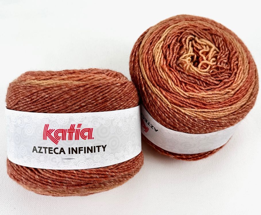 Strickwolle 2 Bobbel 300g Katia Azteca Infinity Farbverlauf (Neu und ...