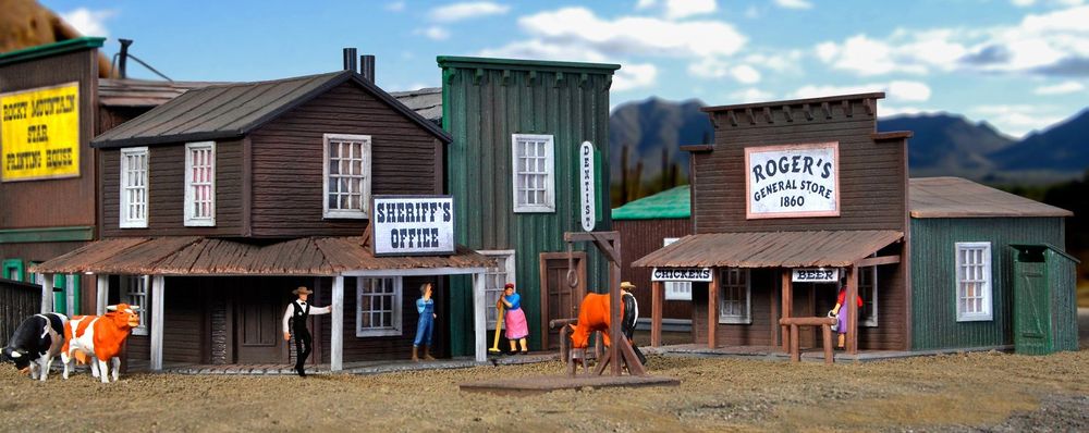 Kibri 38502, Westernhäuser Ensemble Sheriff's Office, H0 | Acheter sur ...