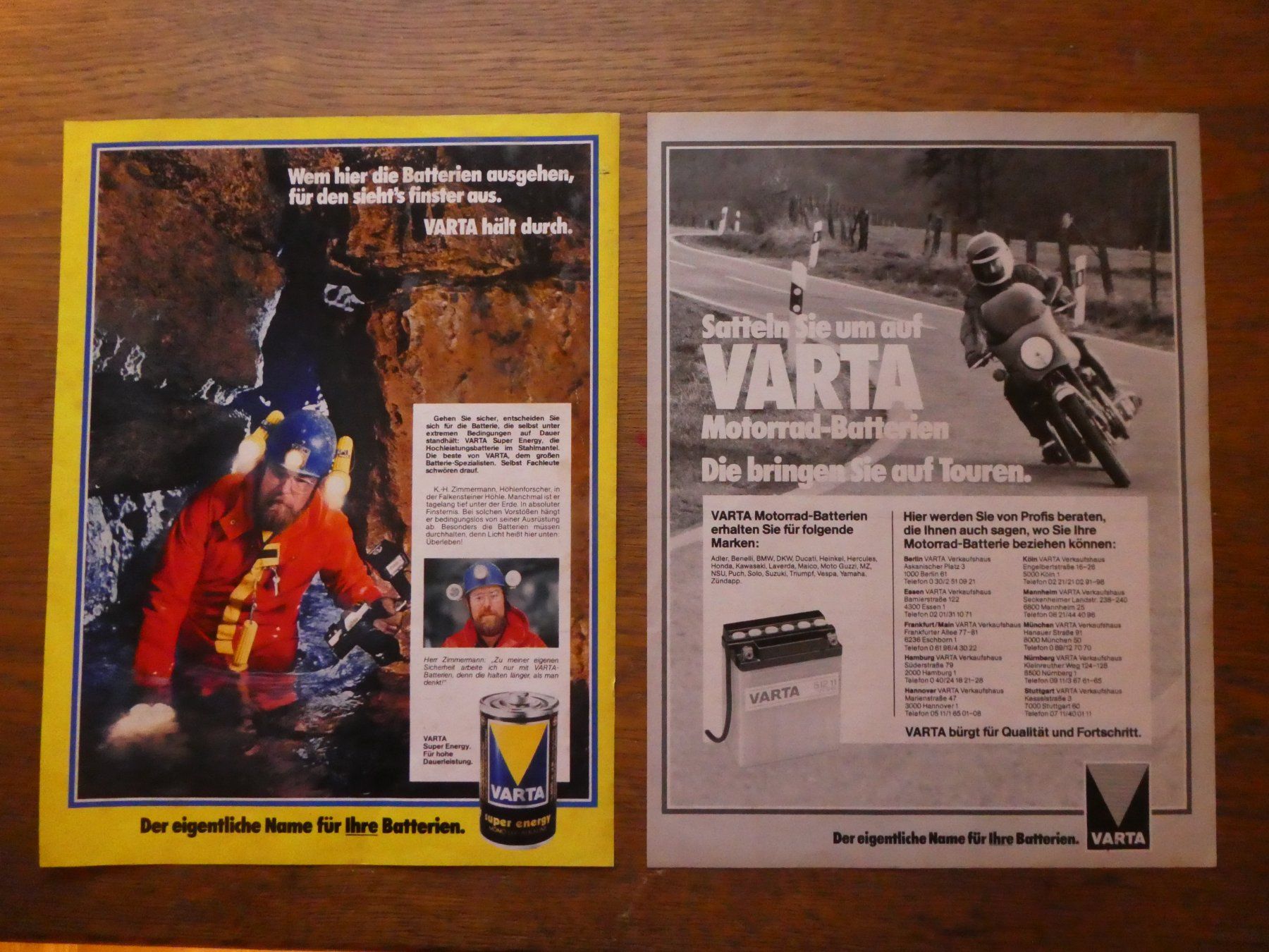 VARTA Batterien, Werbung der 1980er Jahre (Gebraucht) in Würenlos für ...