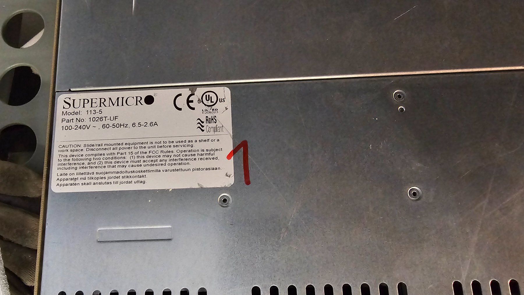 Server Supermicro Model 113-5 (Nr.1) ab 1.- (Gebraucht) in Dorf für CHF ...