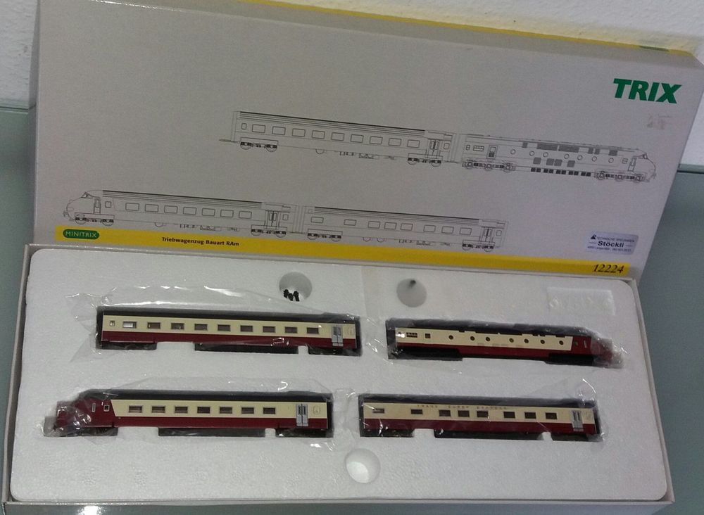 Minitrix 12224 - Triebwagenzug Bauart RAm -Spur N (Neu (gemäss ...