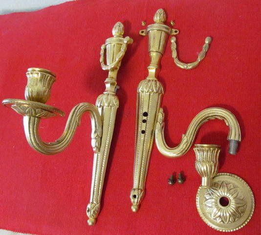 Wand Kerzenhalter, 2 Stück, Messing | Kaufen auf Ricardo