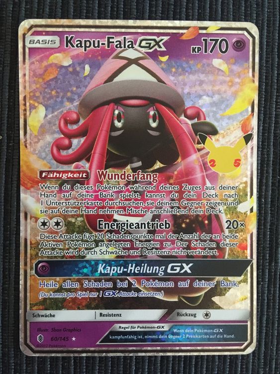 Pokemon Kapu Fala GX Celebrations 25 Deutsch (Neu (gemäss Beschreibung ...