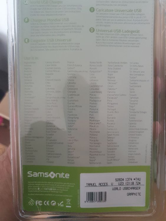 Neuer Samsonite USB-Reiseadapter für über 150 Länder skross (Neu und ...