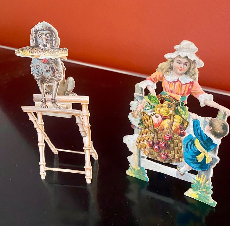 Antike AUFSTELLFIGUREN aus Karton, frühes 20. Jh., Rarität! (Gebraucht ...