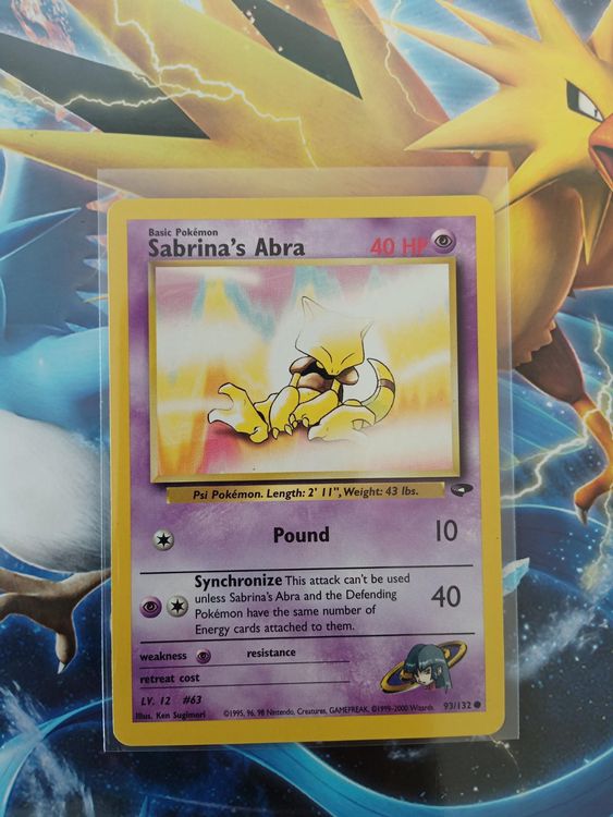 Sabrina's Abra - Vintage Pokémon TCG Karte | Kaufen auf Ricardo
