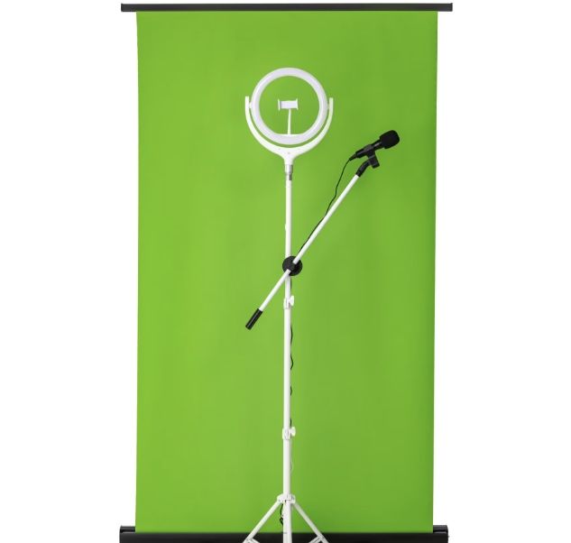 Streaming Kit (Green Screen, Mikrofon, Tripod) - Neu (Neu (gemäss ...