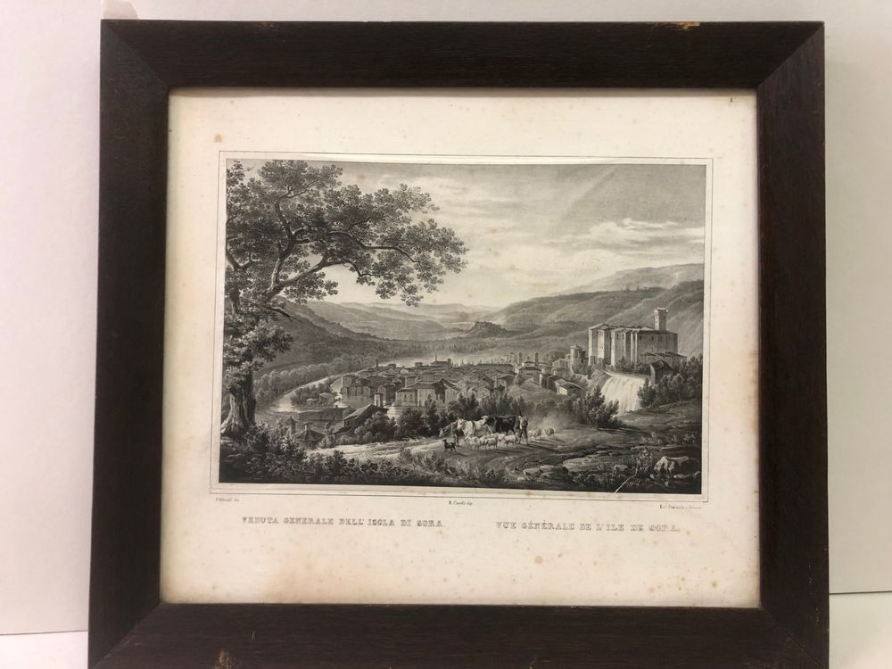 Lithographie Veduta Generale dell' Isola di Sora von Wenzel (Gebraucht ...