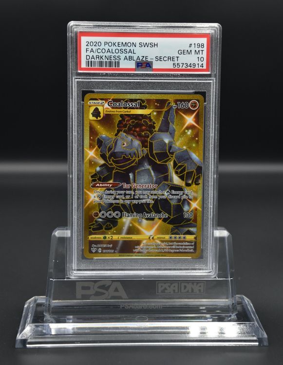 PSA 10 GEM MINT, 2020, SWSH, Pokemon Card #198 Coalossal (Neu (gemäss Beschreibung)) in Reinach ...