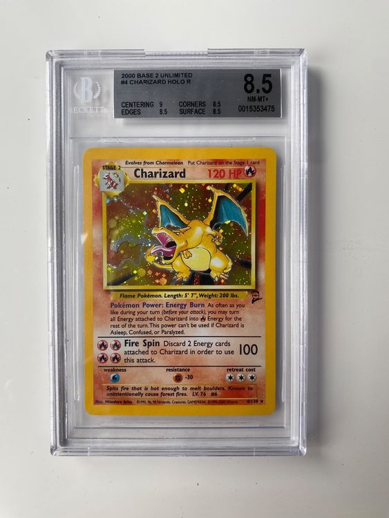 2000 Pokemon Charizard Holo Base Set 2 BGS 8.5 | Kaufen auf Ricardo