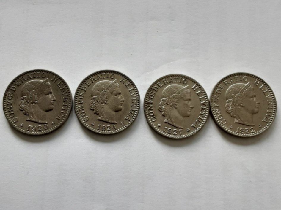 20 Rp 1920,1924,1927,1932 sehr schön (Gebraucht) in Hofstetten SO für CHF 5 – mit Lieferung auf ...