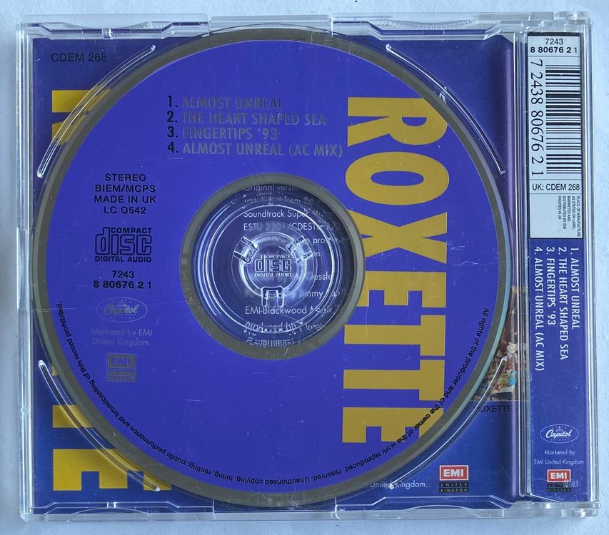 Roxette ALMOST UNREAL Maxi CD UK 1993 (Gebraucht) in Chur für CHF 15 – mit Lieferung auf Ricardo ...