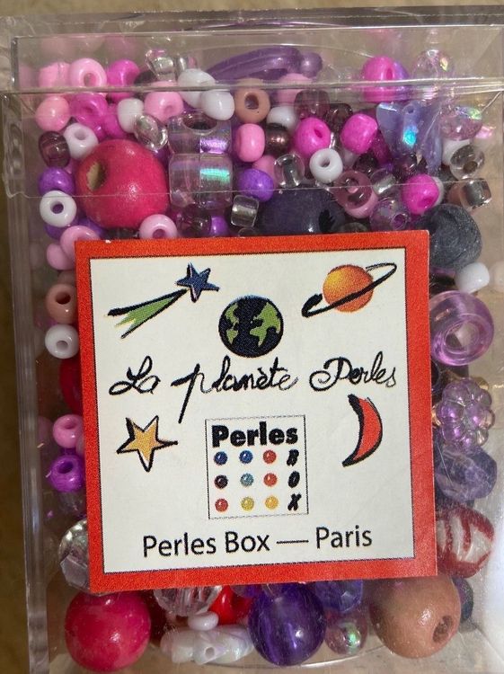 Perlen - Mix Violett - Rosa Box Paris neu La Planete Perles (Neu und ...