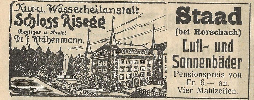Staad, Rorschach, Kur- & Wasserheilanstalt Schloss Risegg | Kaufen auf ...