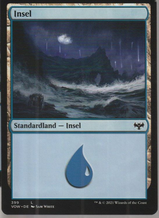 TCG Magic The Gathering MTG De VOW 399 BASIC LAND Insel (Neu (gemäss ...