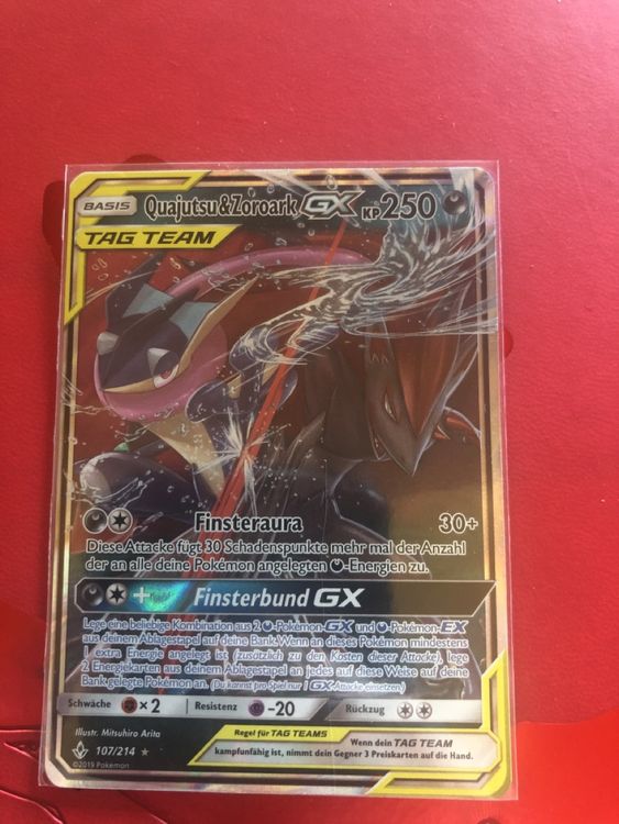 Quajutsu&Zoroark GX Tagteam 107/214 (Neu und originalverpackt) in ...